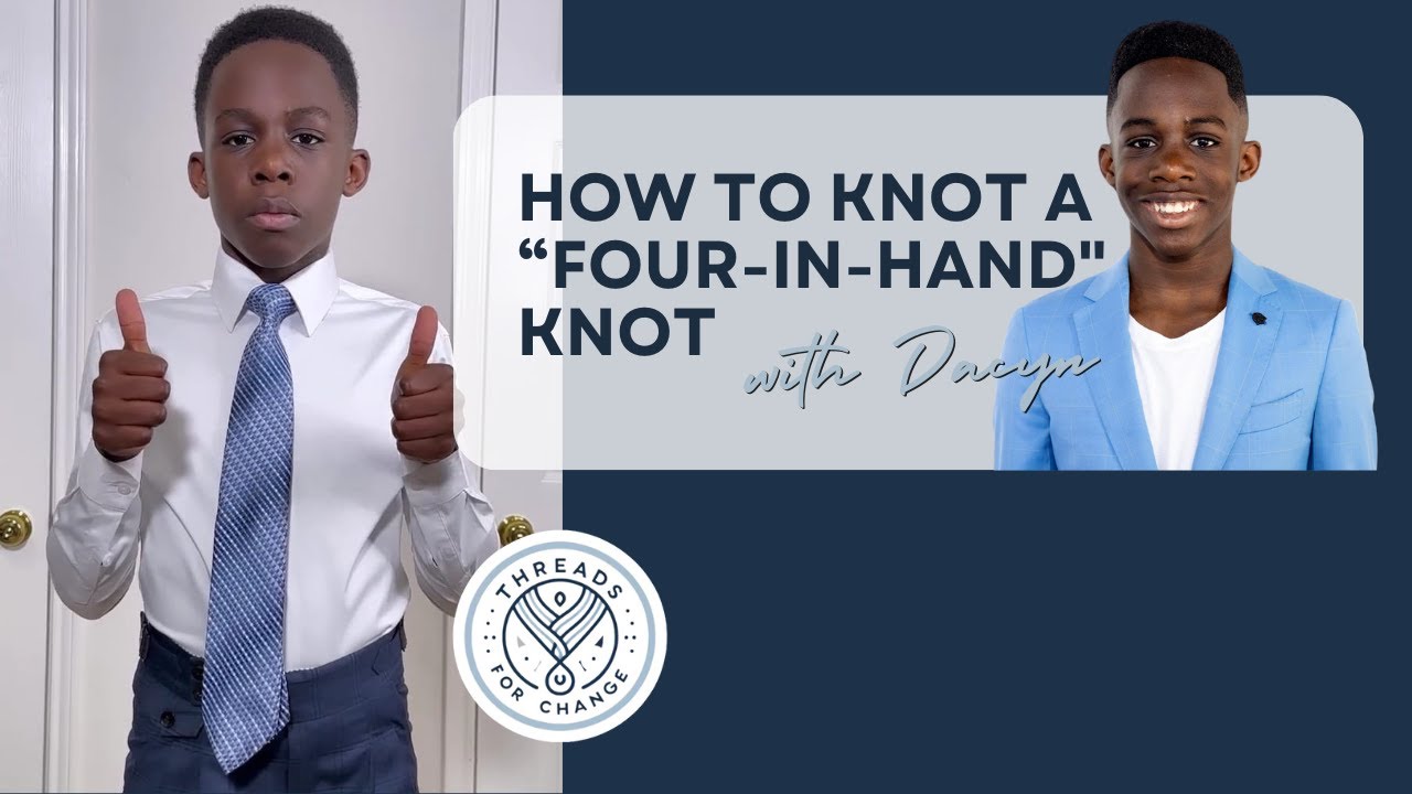How to Knot a "Four-in-Hand" Knot | Tutorial by Dacyn - YouTube