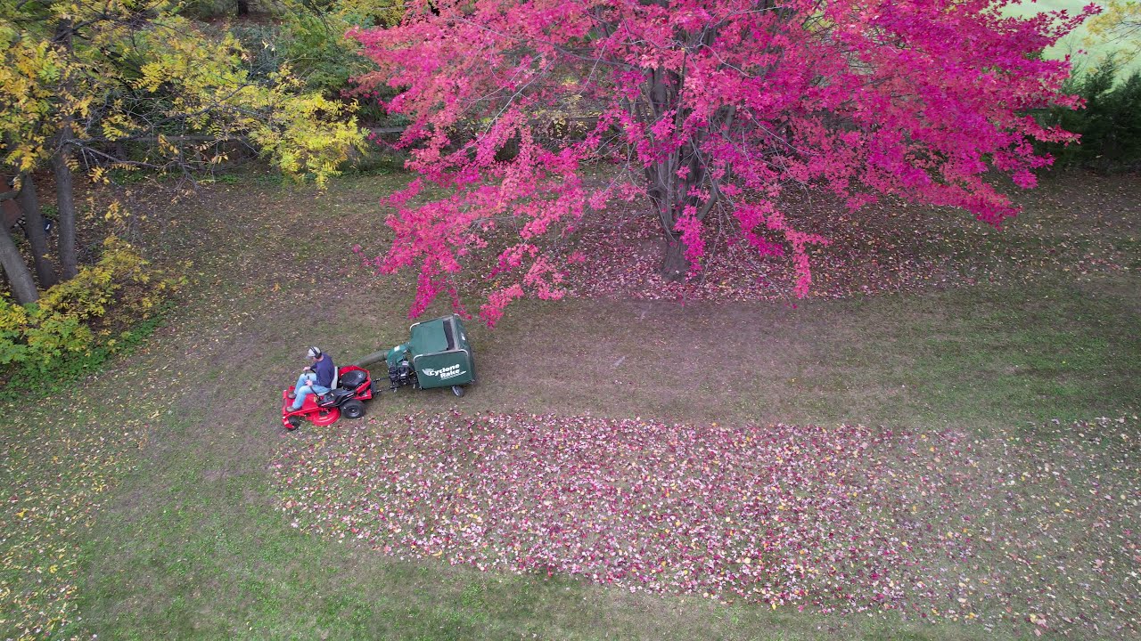Cyclone Rake with Zero Turn Ariens - YouTube