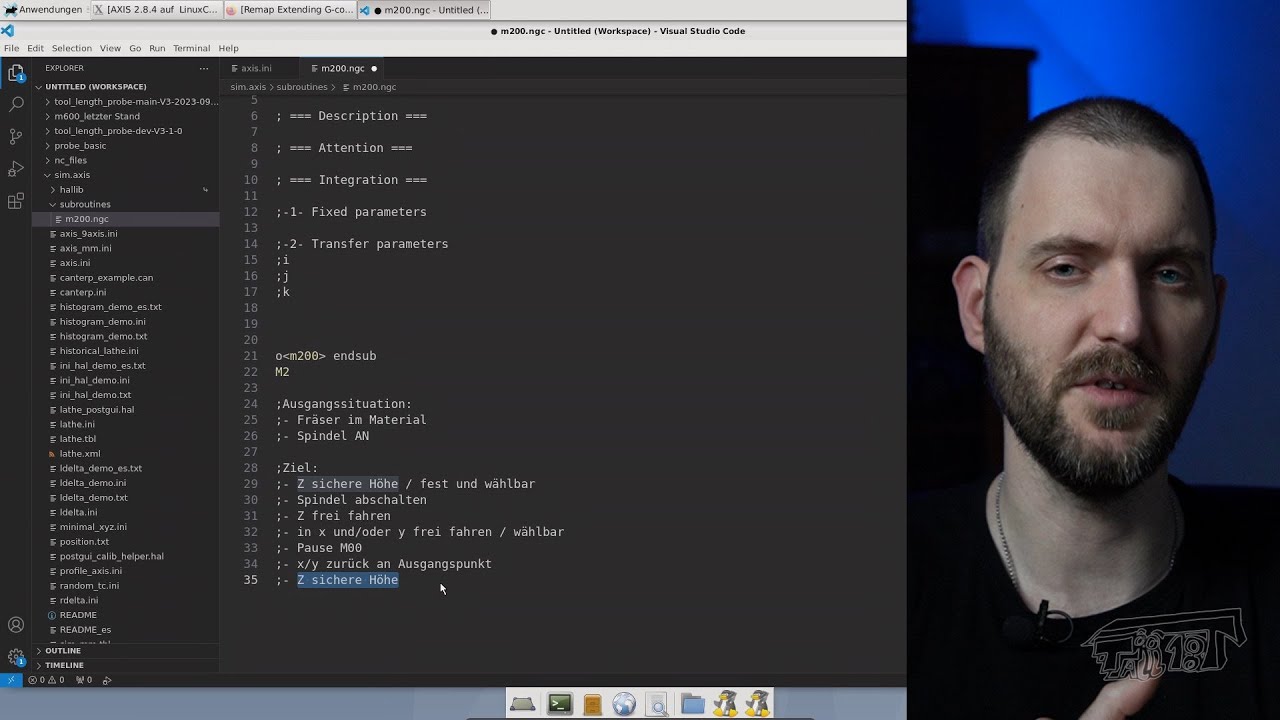 Linuxcnc Subroutines Youtube