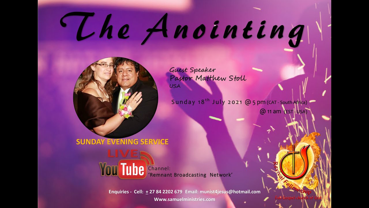 The Anointing by Pastor Matthew Stoll - YouTube