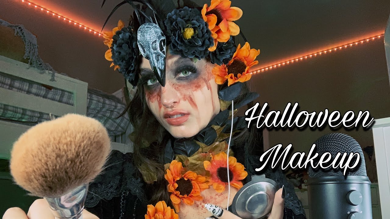 ASMR | Fast & Aggressive Doing Your Halloween Makeup - YouTube