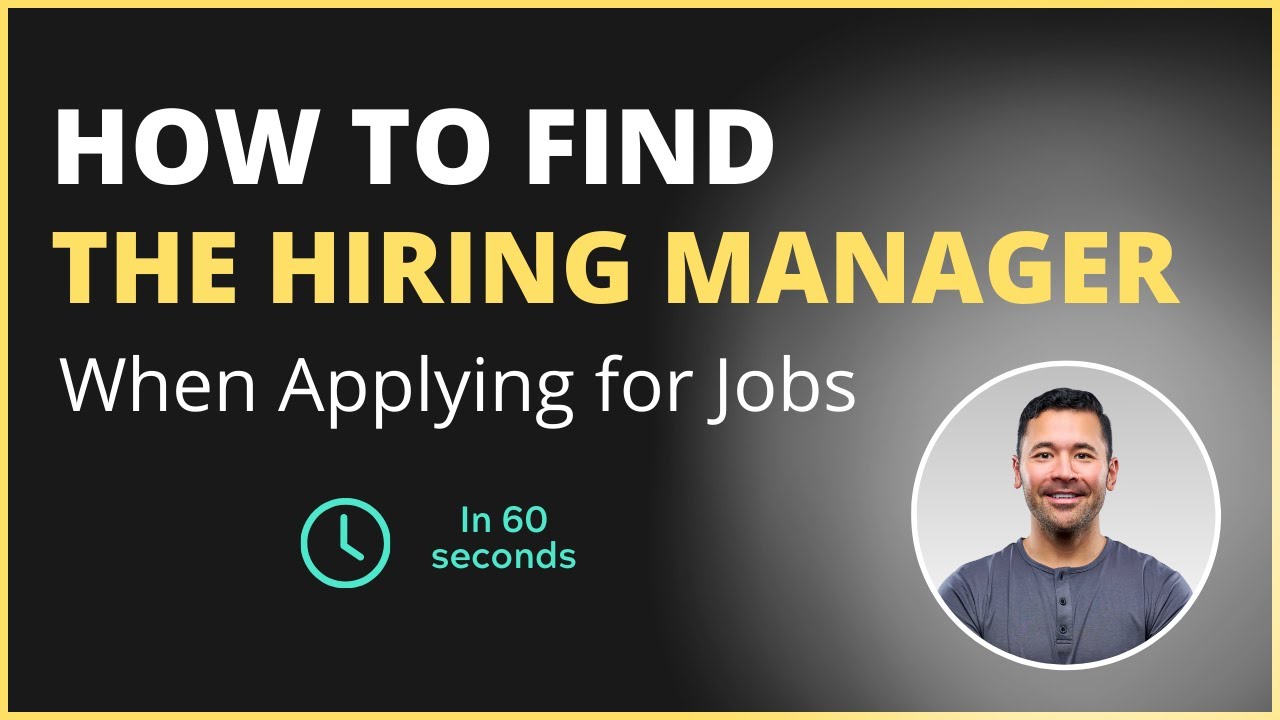 How to find key contacts to reach out to when applying for jobs - YouTube