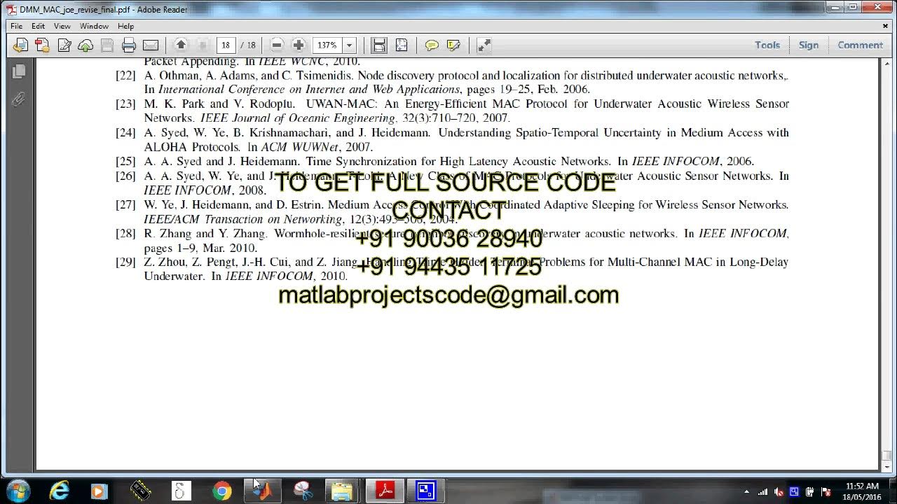 Energy-Efficient Multichannel MAC Protocol Design for Bursty Data Traffic in Underwater - YouTube