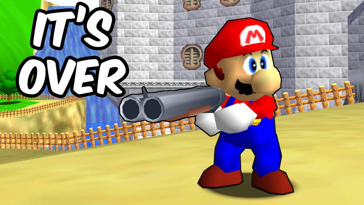 Super Mario 64 but with a Shotgun - YouTube