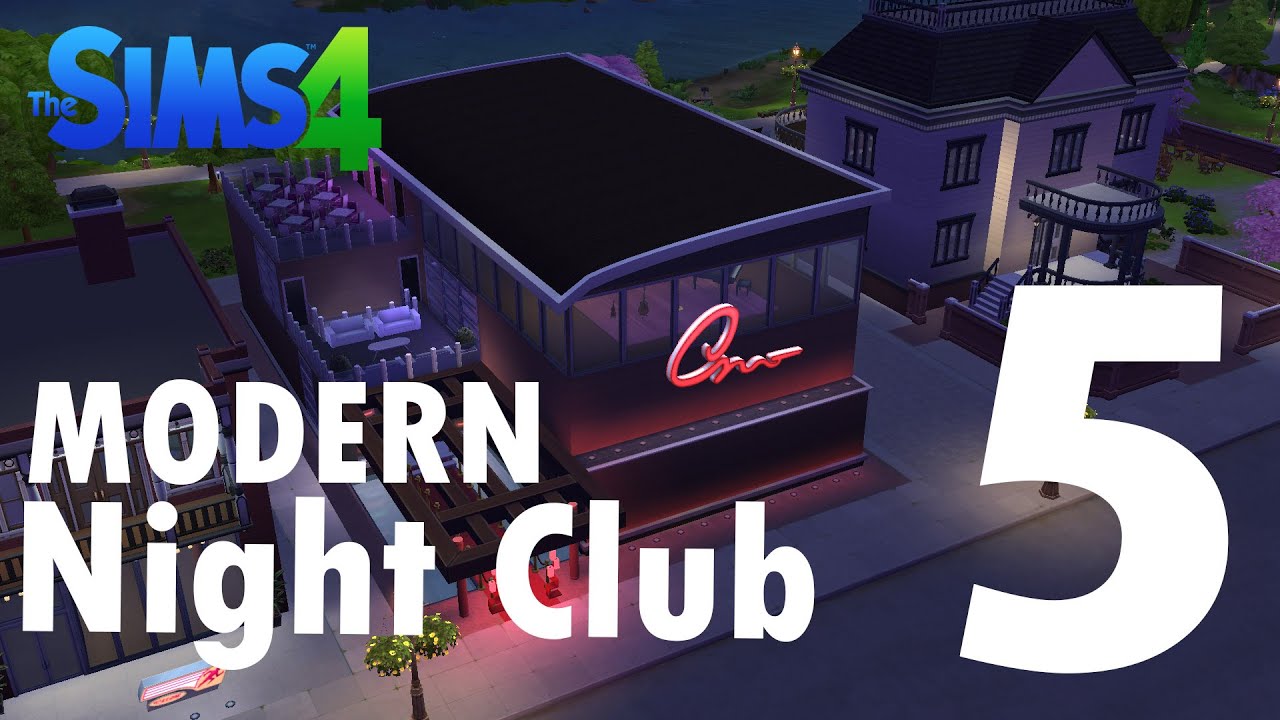 The Sims 4: Houses- Modern Night Club/ Club nocturno moderno ...