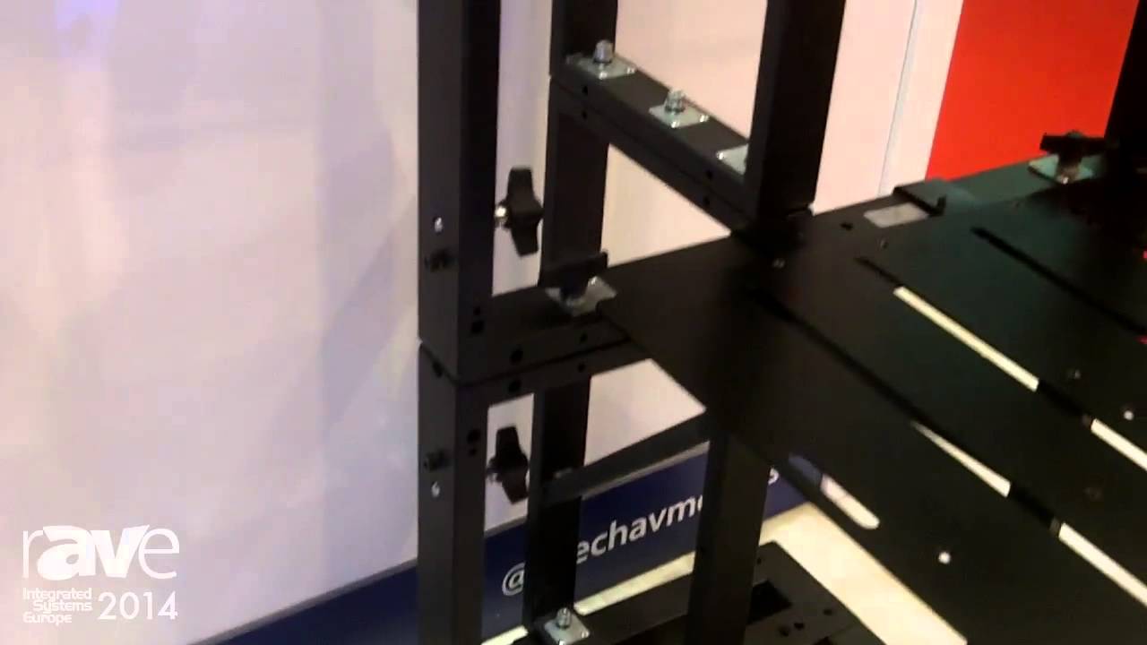 ISE 2014: B-Tech Showcases BT8350 Free Standing Video Wall Mount - YouTube