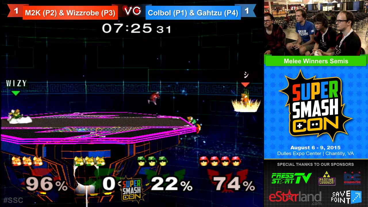 SSC - M2K & Wizzrobe Vs. Colbol & Gahtzu - SSBM Doubles Winners Semis ...