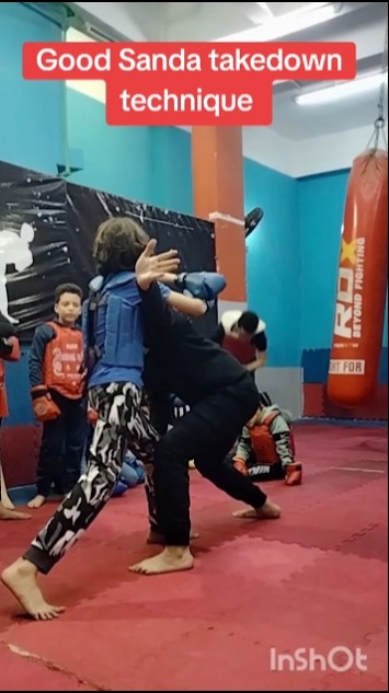 Sanda takedown technique tutorial | #sanda#kungfu #mma #martialarts #wrestling - YouTube