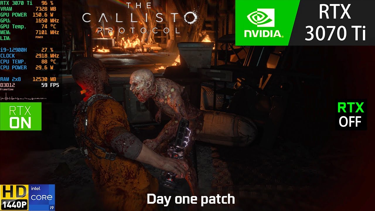 The Callisto Protocol Day One Patch High Settings, Ray Tracing ON/OFF ...