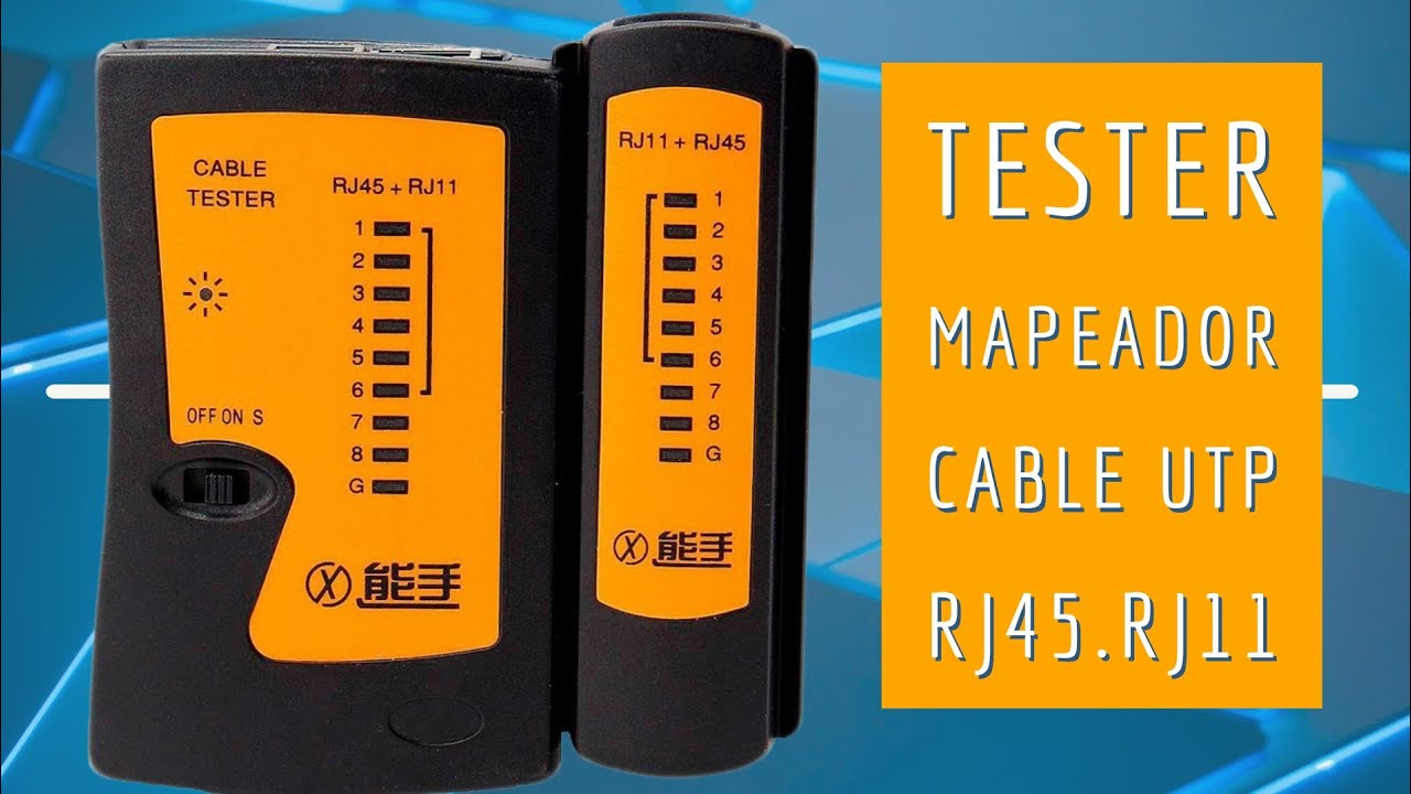 Tester Mapeador cable utp rj45.rj11 - YouTube