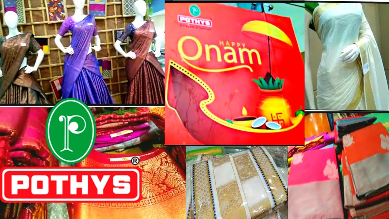 POTHYS combo offer 1+1 ONAM collection/banarasi softy silk sarees ...