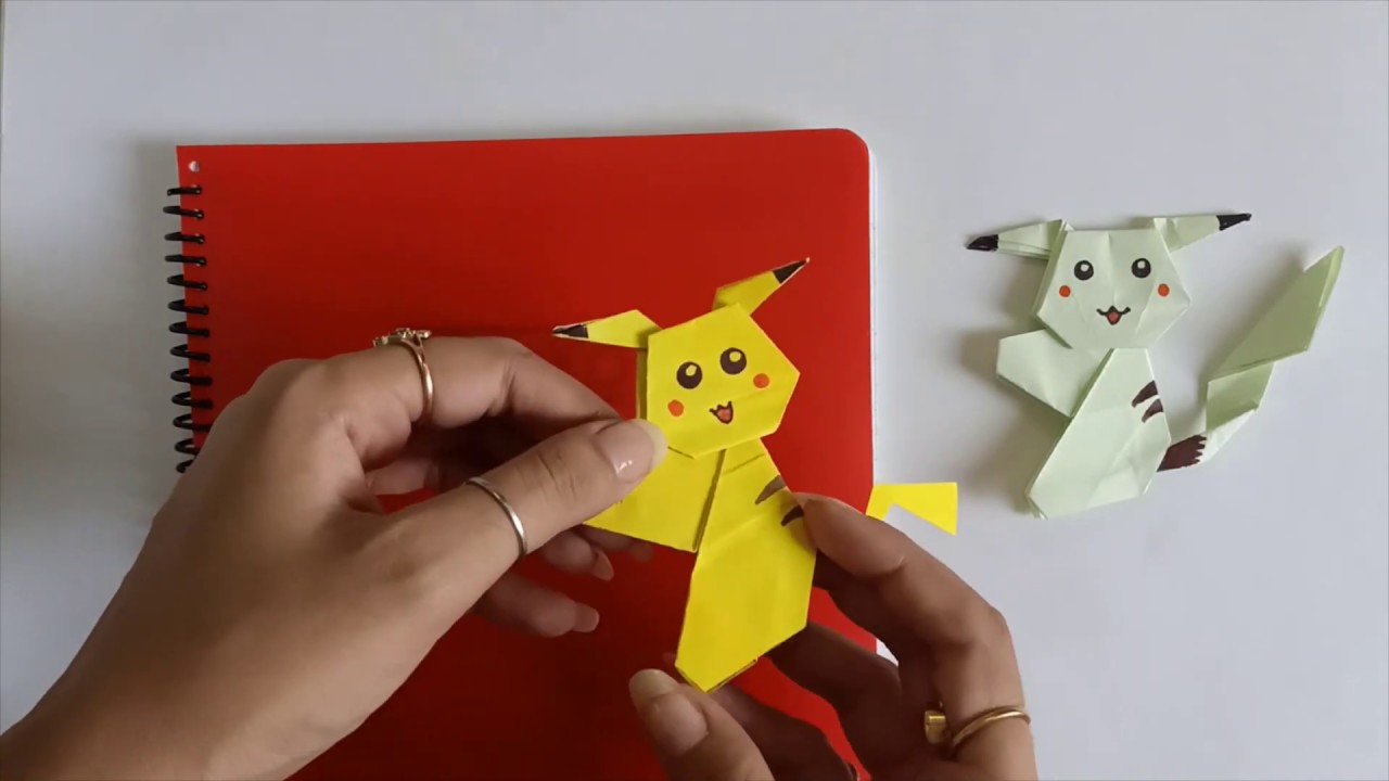DIY Pikachu Bookmark| Pokemon Art| Pikachu Paper Art - YouTube