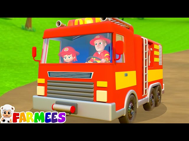 Wheels on the Fire Truck - Vehicle Rhyme for Kids - Videos For Kids