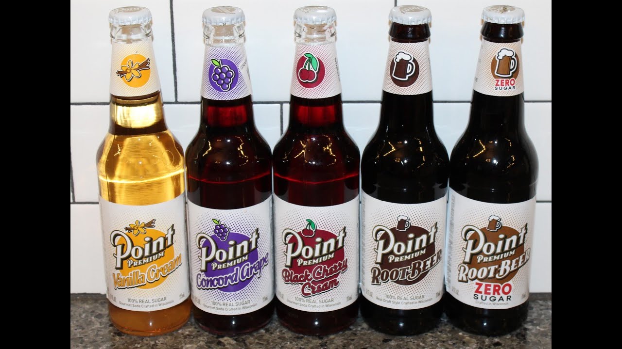 Point Premium Soda Vanilla Cream, Concord Grape, Black Cherry Cream ...