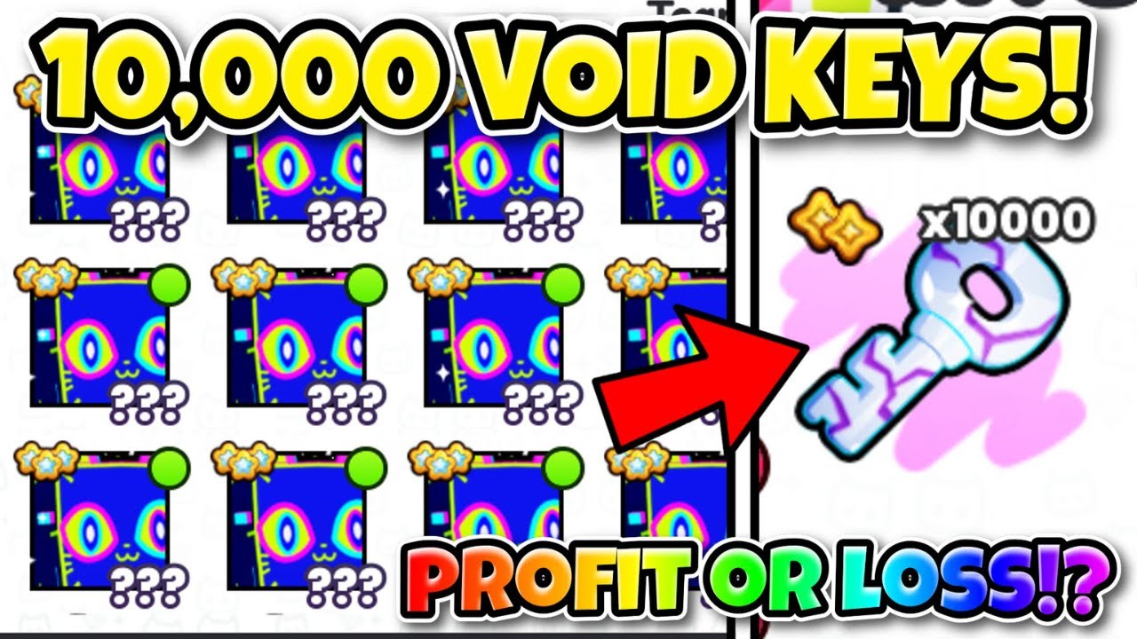 Profit or Loss?! Opening 10,000 Void Keys in Pet Simulator 99! - YouTube