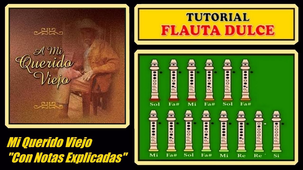 MI VIEJO - MI QUERIDO VIEJO EN FLAUTA DULCE "CON NOTAS EXPLICADAS" Acordes - Chordify