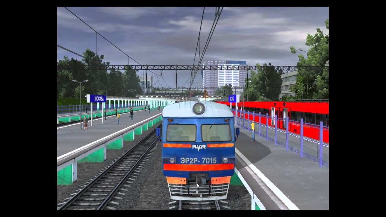 Trainz 2012 Поездка на ЭР2Р-7015 - YouTube