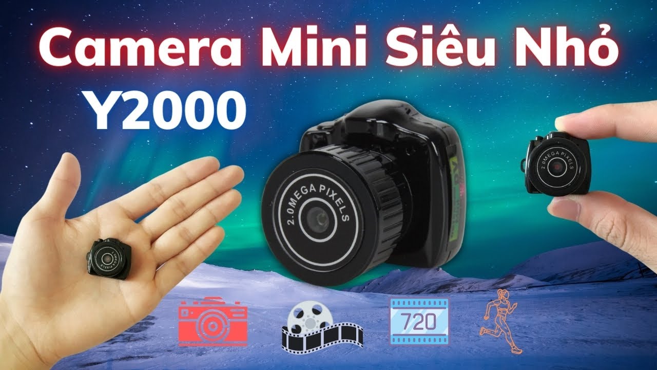 Hướng dẫn cách sử dụng camera mini siêu nhỏ Y2000 hình chiếc máy ảnh ...
