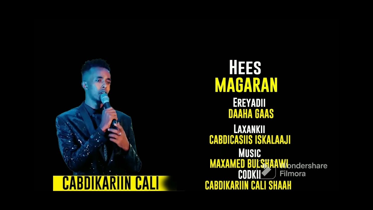 CABDIKARIIN CALI SHAAH HEES CUSUB MAGARAN 0FFICIAL LYRICS 2023 - YouTube