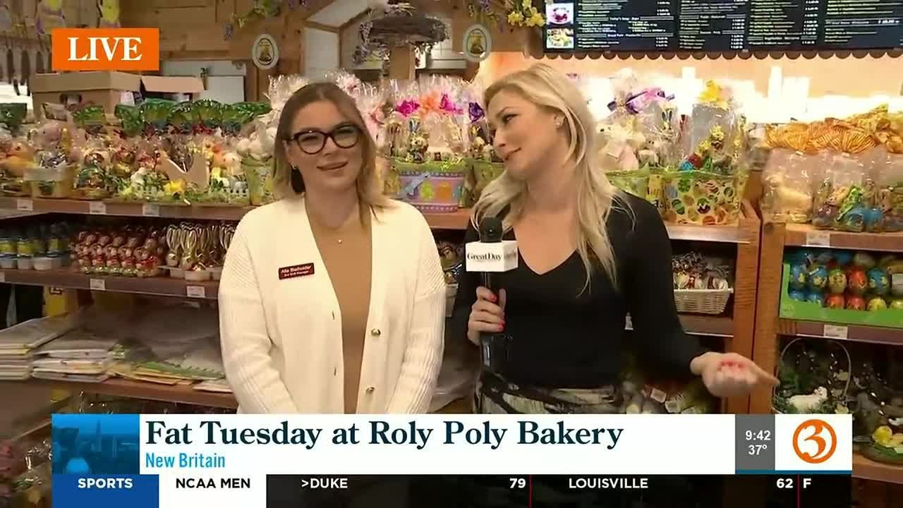 Roly Poly Bakery in New Britain celebrates Fat Tuesday - YouTube