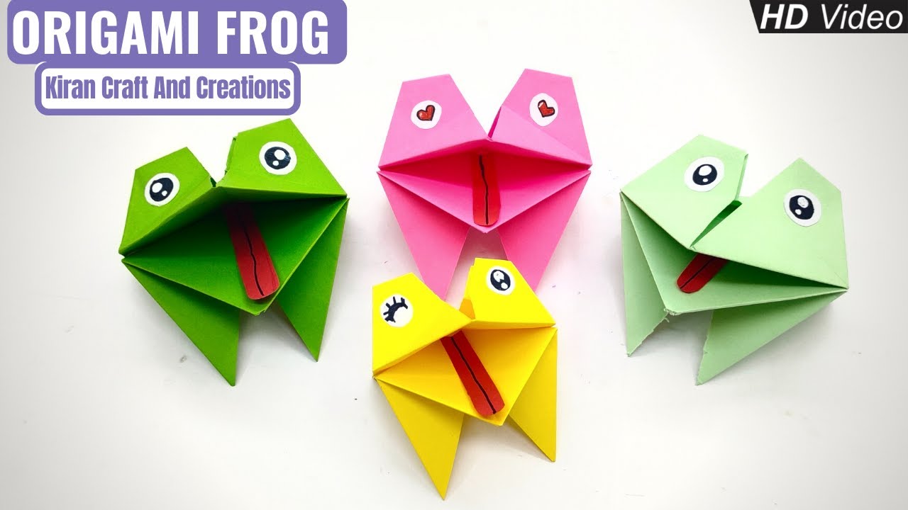 How to Make a croaking Paper frog | Easy Origami croaking frog | DIY ...