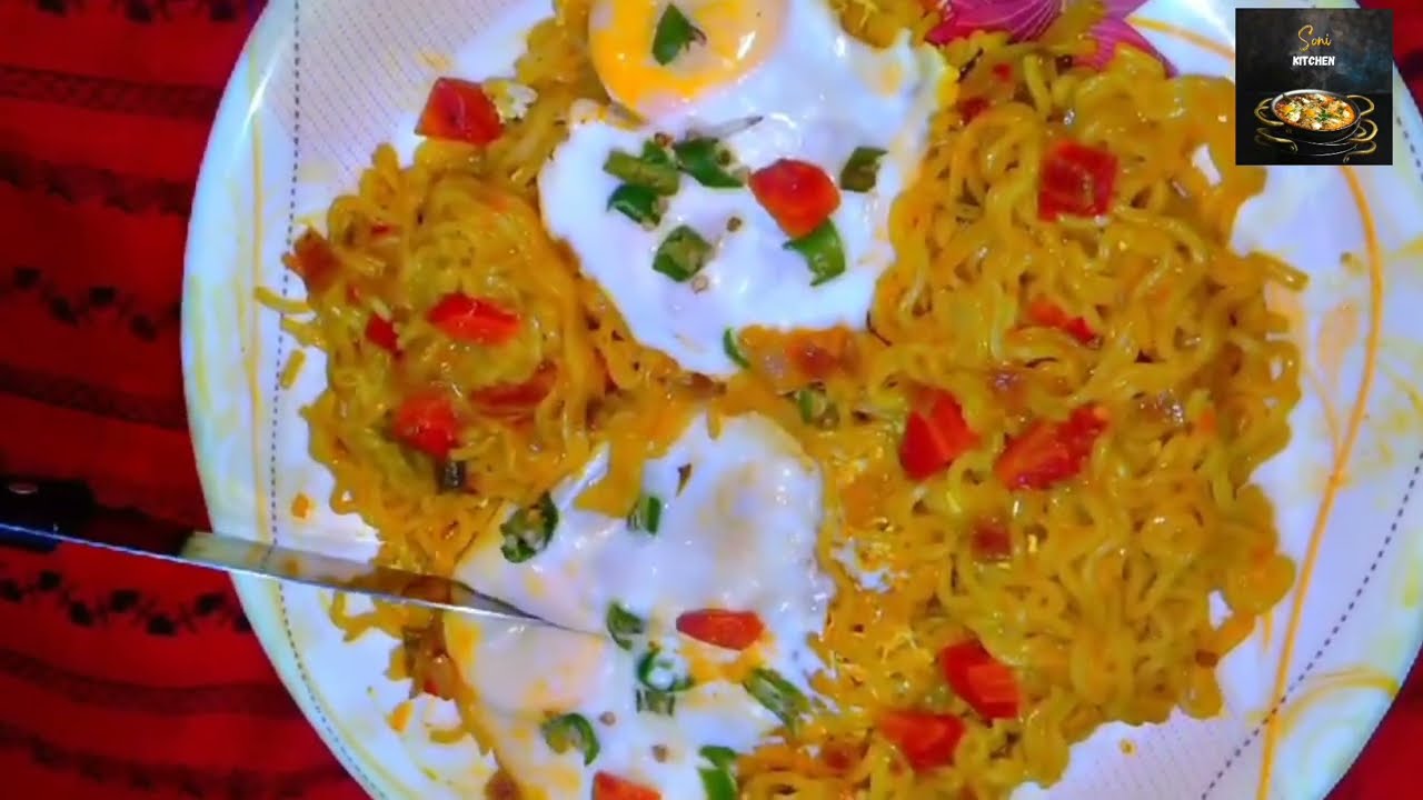 Egg Maggi Noodles/ Eggs Noodles/ Chill Maggie/ Oil Egg Maggie Noodles ...