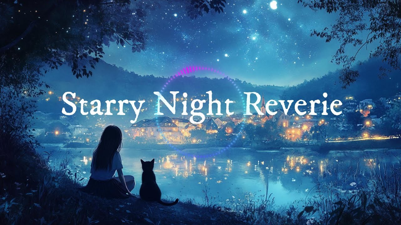 Starry Night Reverie-Lofi Tunes with a Black Cat - YouTube
