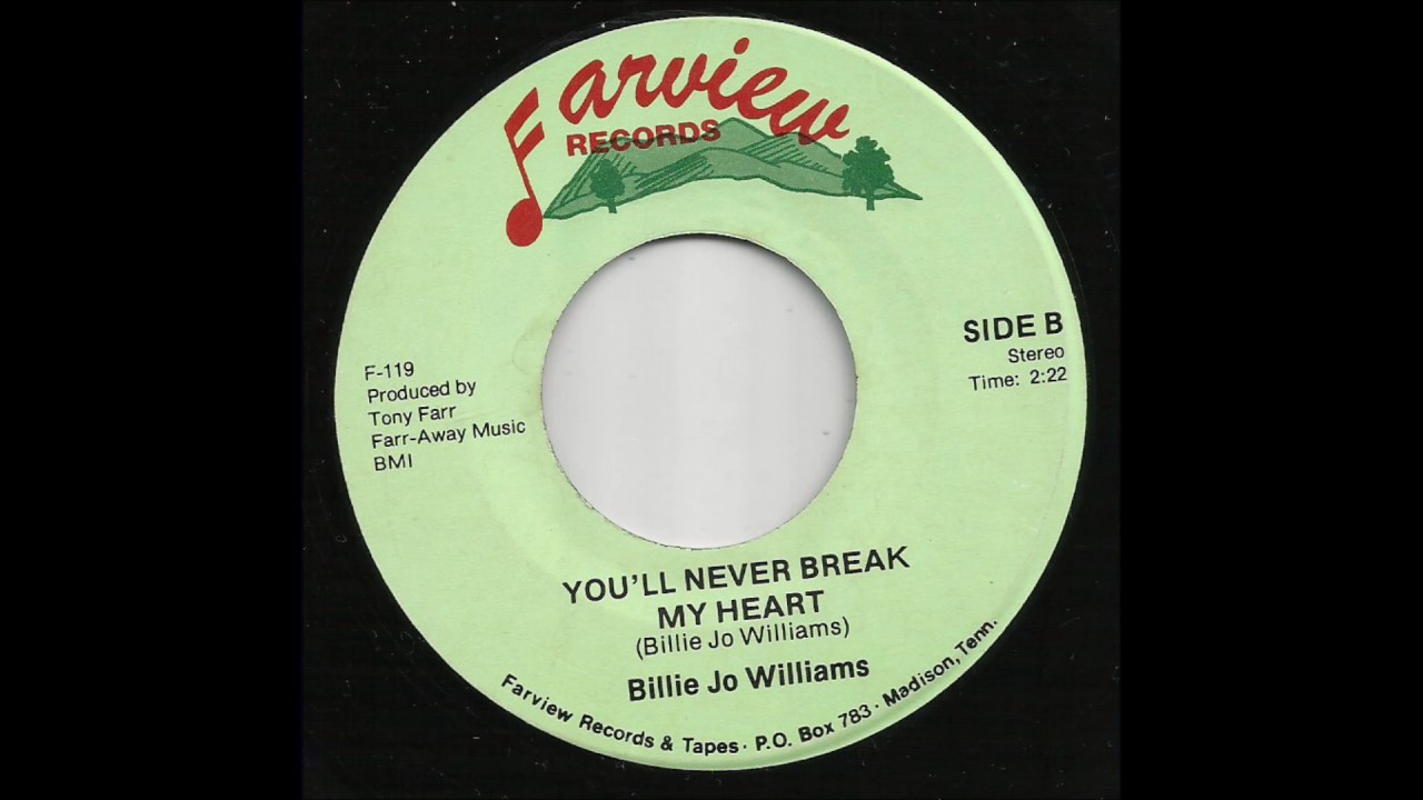 Billie Jo Williams - You'll Never Break My Heart - YouTube