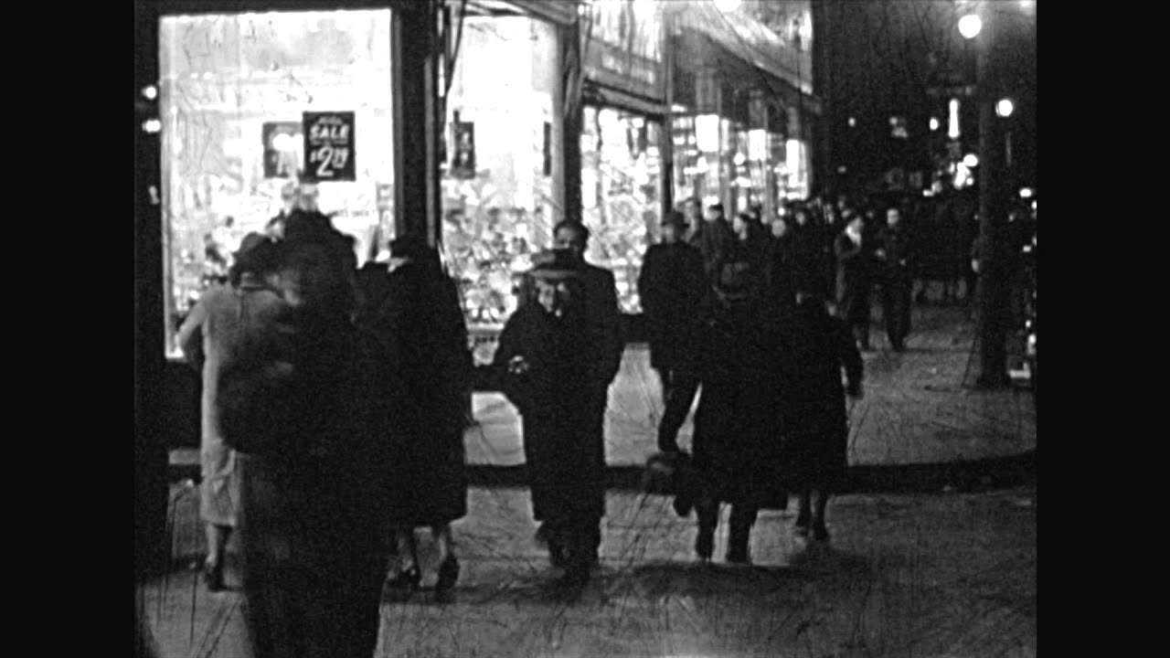 Downtown Easton Pa at Night 1940 - YouTube