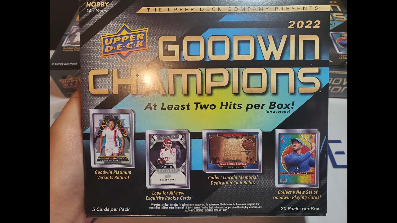 RELEASE DAY: 2022 Upper Deck Goodwin Champions Hobby 3 Box Break - YouTube