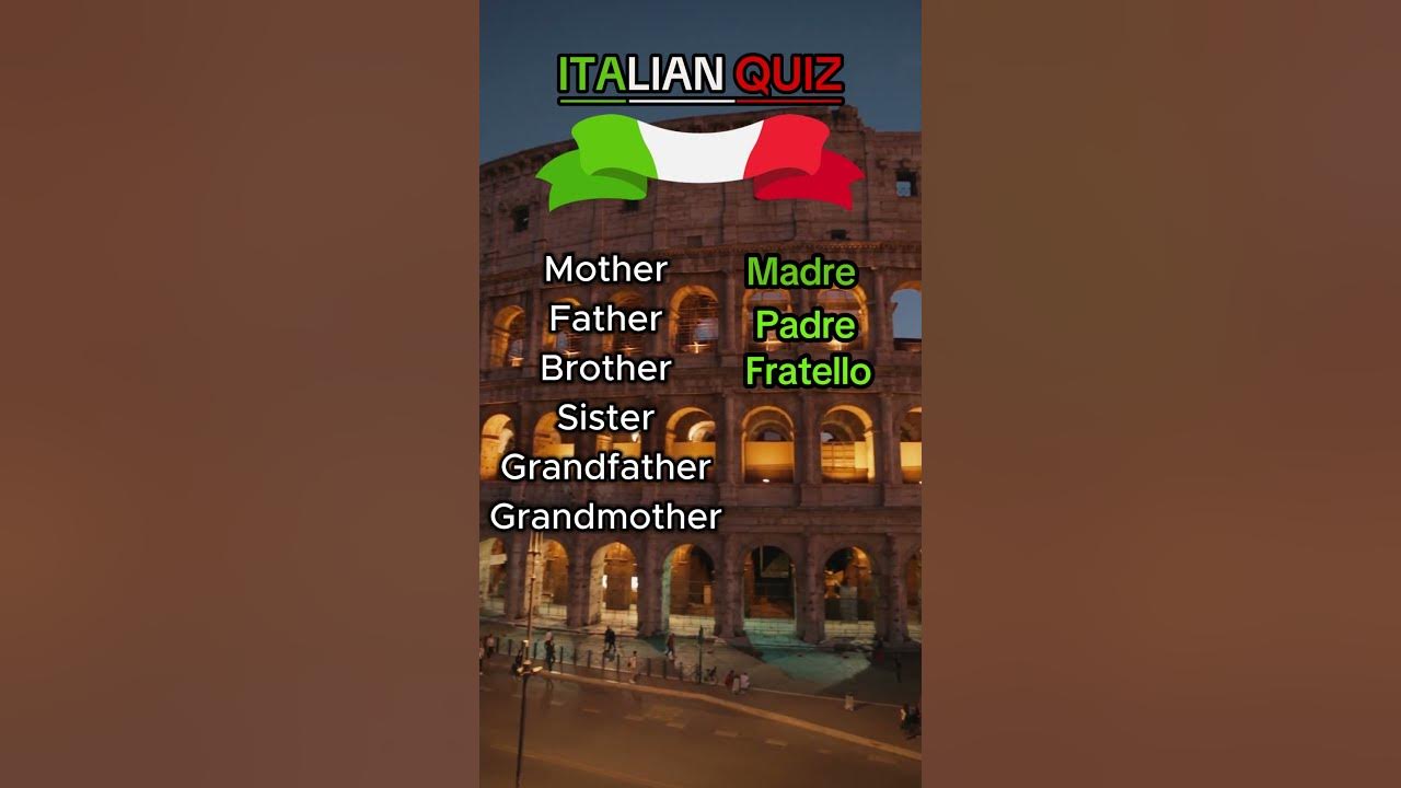 The members of the family in italian language #learnitalian # ...