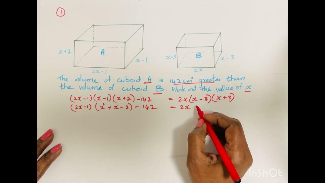 Question for volume of cuboid - YouTube