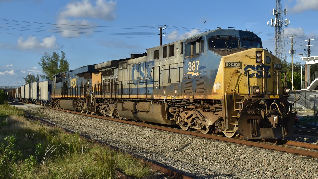 AC44's on CSX and EMD's on FEC - YouTube