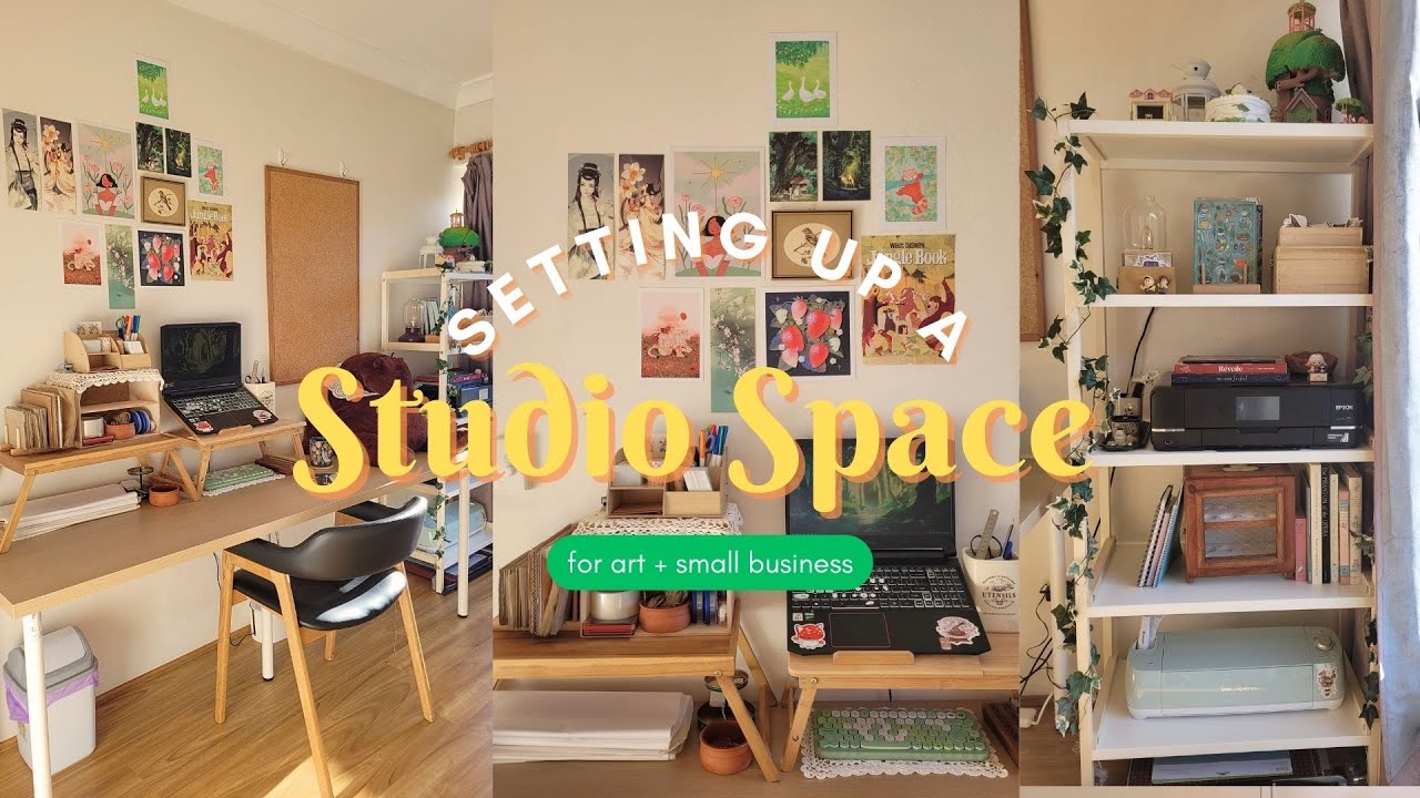 setting up a new space for art & small business things 🌱😌 | a studio ...