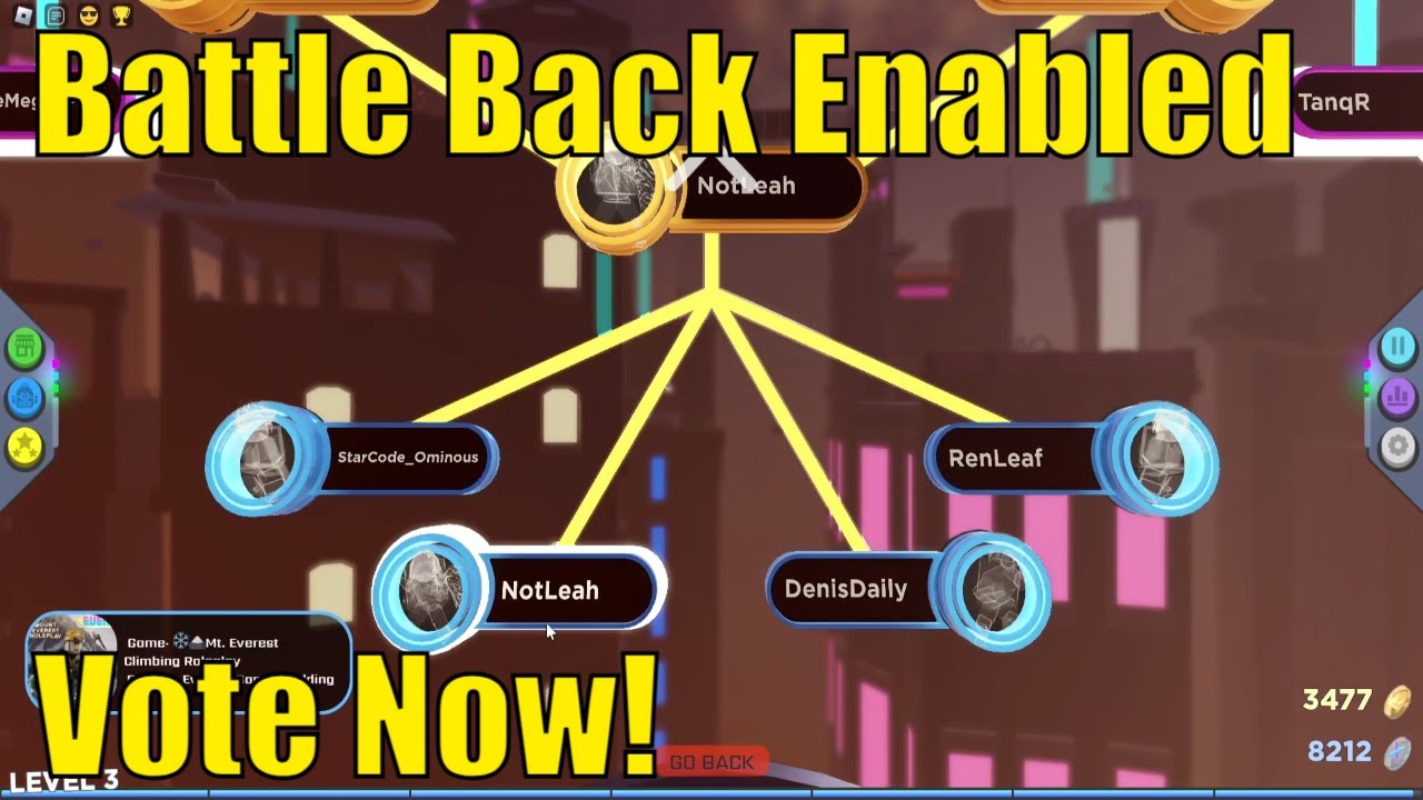 BATTLE BACK VOTE NOW! RB Battles 3 - RBB Chain & RB Crystal Ball ...