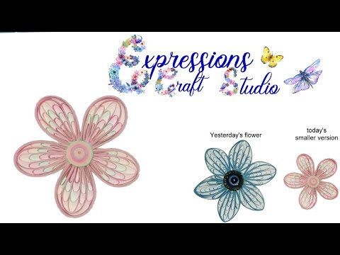 Quilling Flower - Variation of the Multicolour Flower by Azlina Abdul