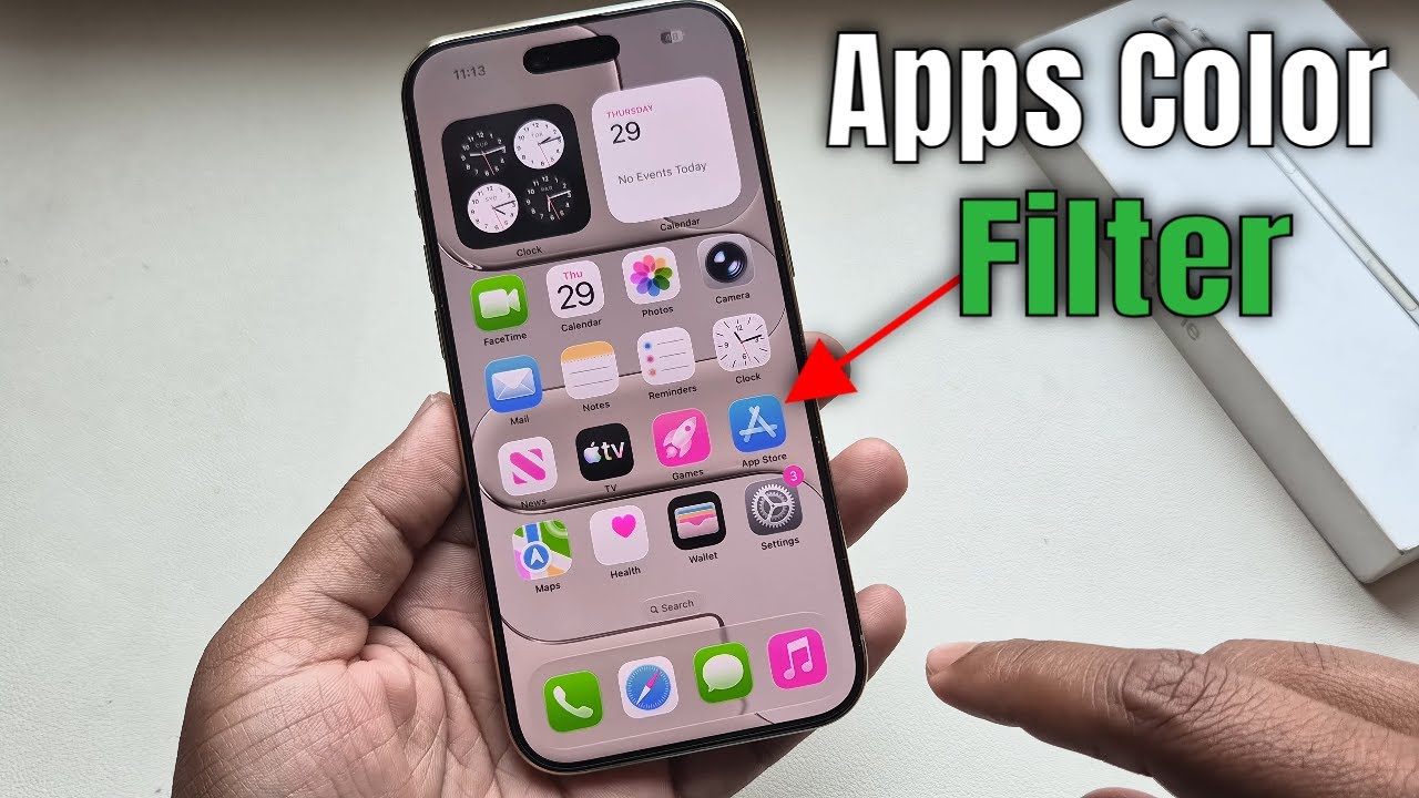 How to change app colors on iphone | Enable color filter iphone - YouTube