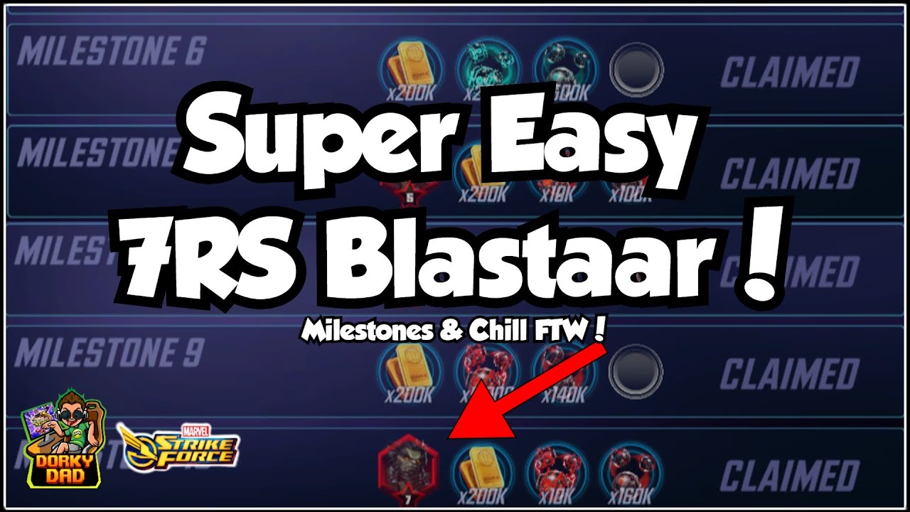 7RS Blastaar the SUPER Easy Way! | They Nerfed Node 3! | Marvel Strike ...