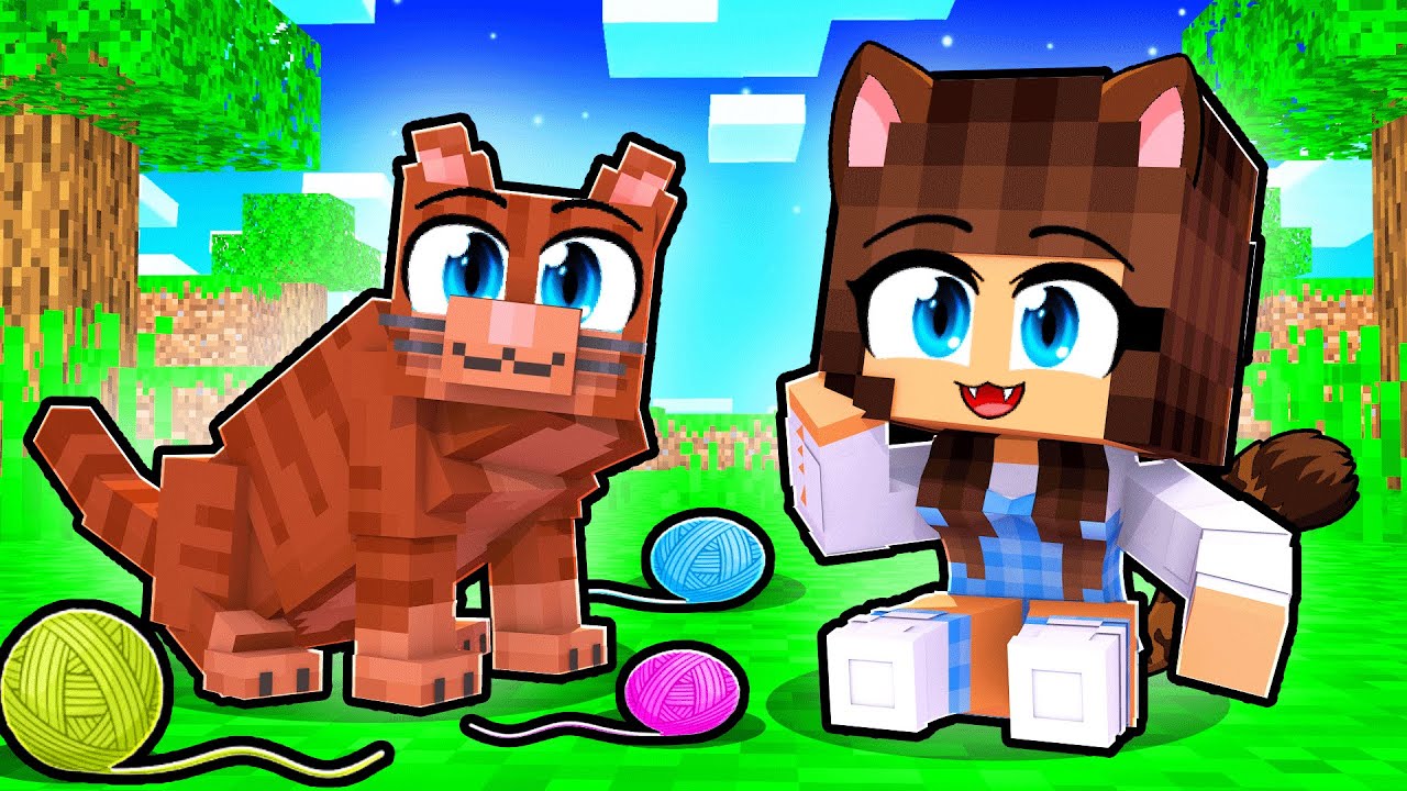 JOGANDO como BEBÊ GATA no Minecraft Miika - YouTube