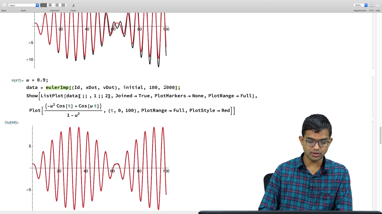 Driven oscillations using the Improved Euler method - YouTube