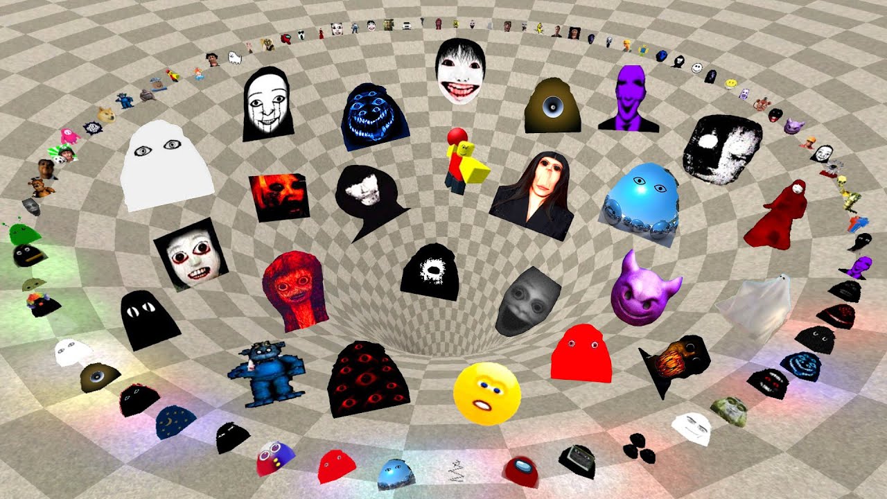 Angry Munci Nextbots, Nextbots Family FALL into a FUNNEL Chasing me in ...