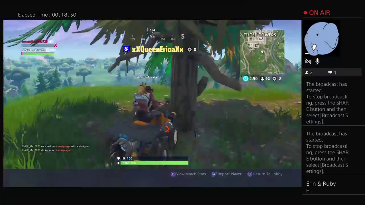 Fortnite with erica - YouTube