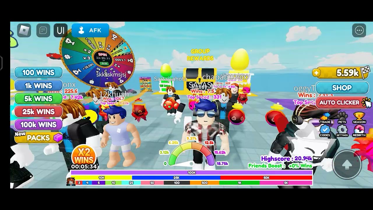 Roblox Race Clicker challenge #2 - YouTube