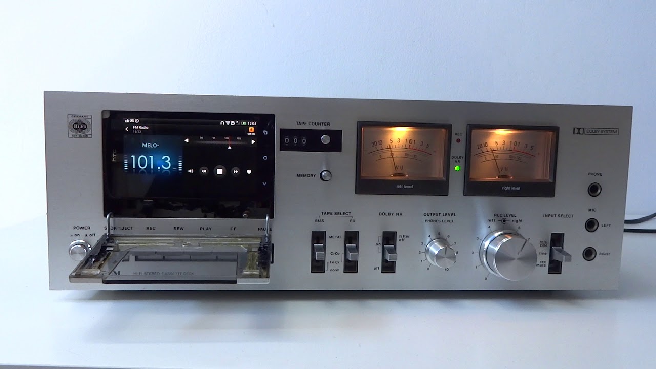 Palladium vintage deck as FM radio - MP3 Tapeless Deck Project - YouTube