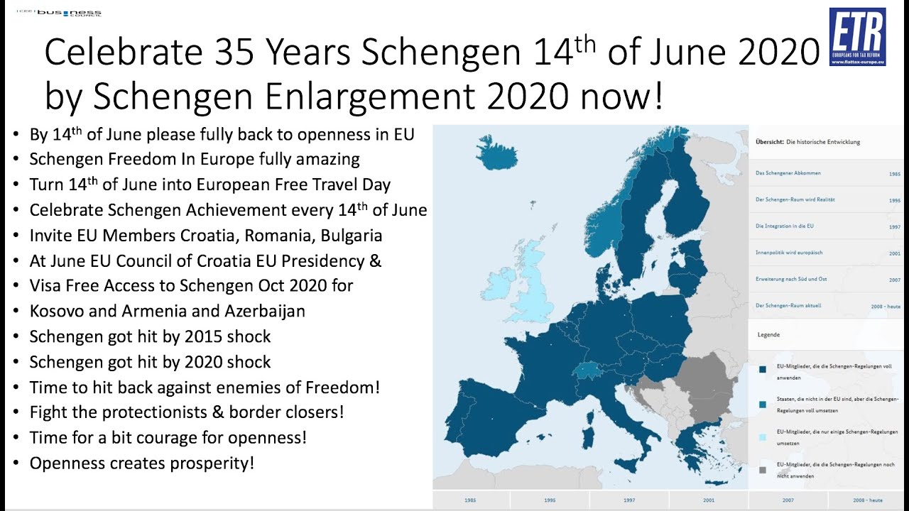 Schengen Enlargement in 2020 - Celebrate 14th of June Schengen Day 2020 ...