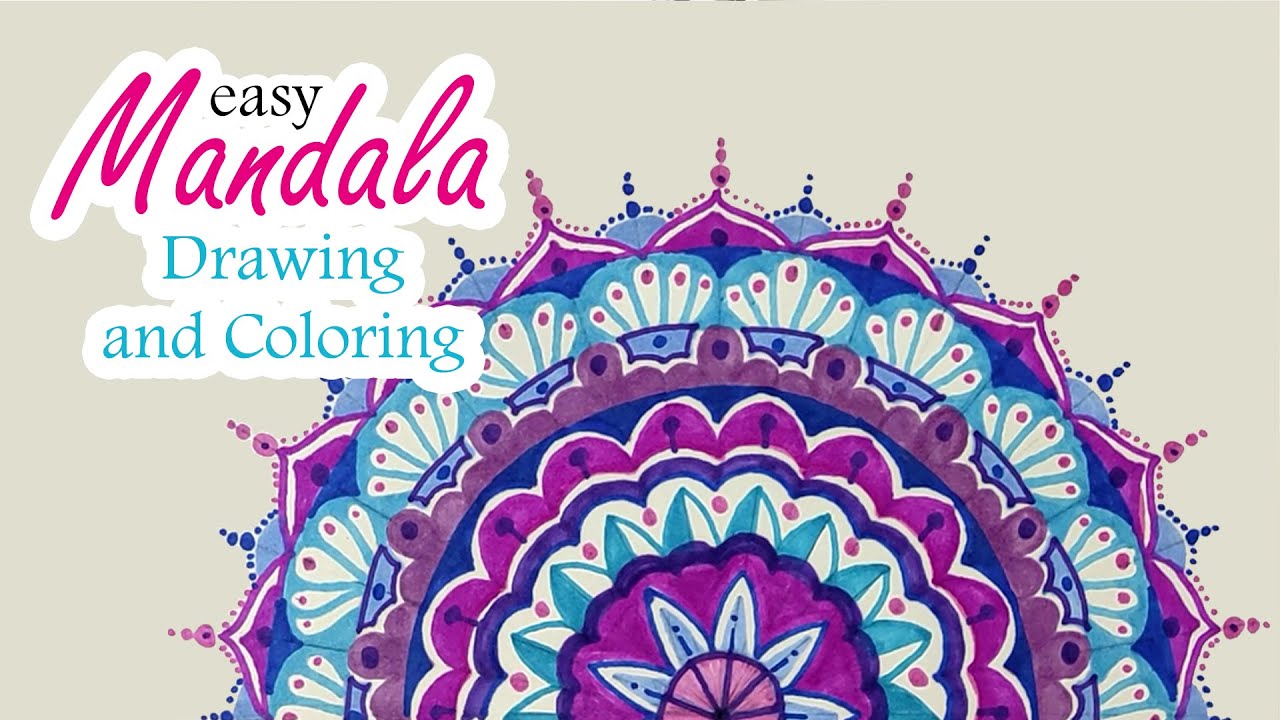 Colored mandala art step by step - YouTube