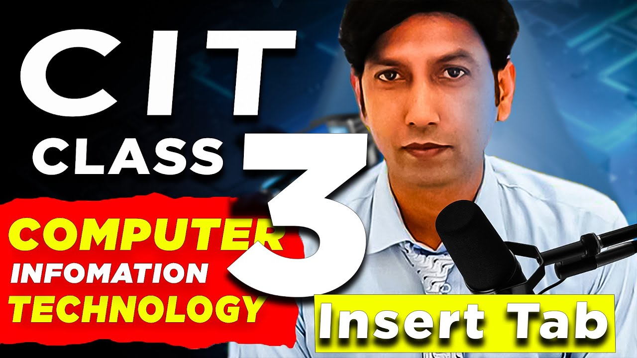 CIT Computer Basic Course Lecture 3 | MS Word Insert Tab Features ...