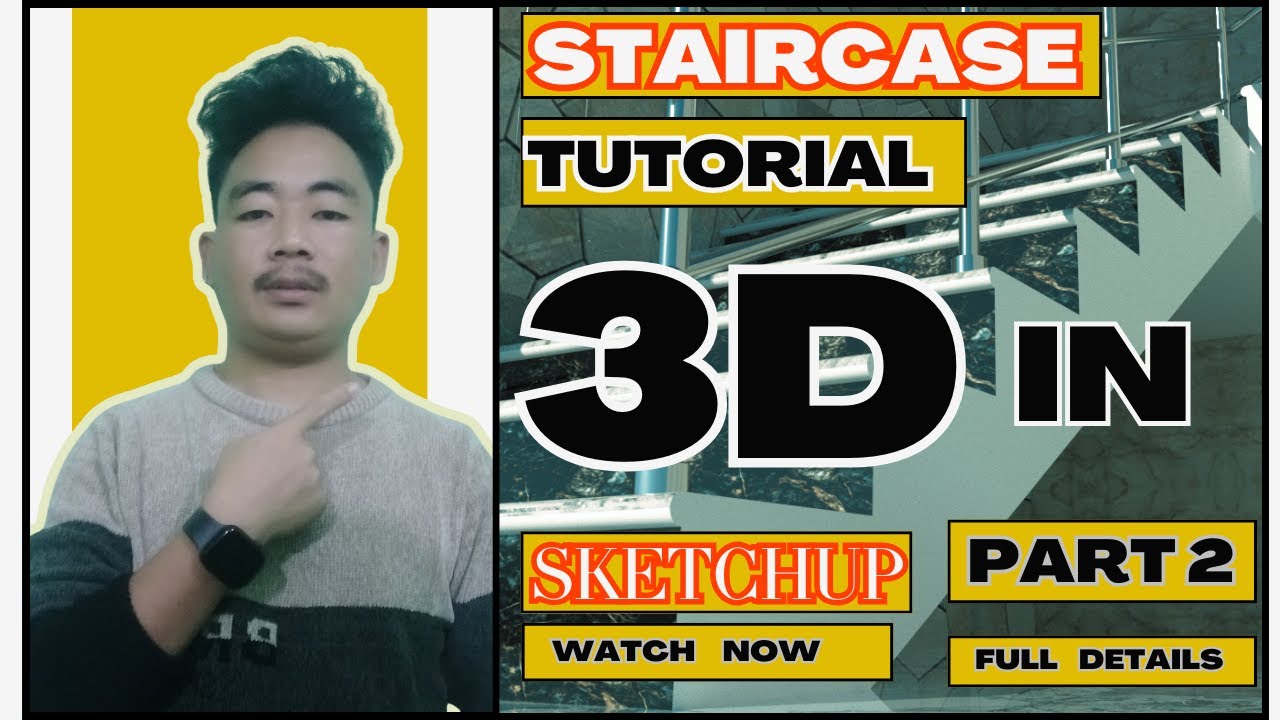 🚀 How to Create a Staircase in SketchUp 3D Model | Master 3D Design ...