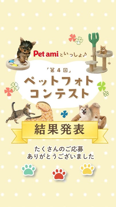 【結果発表】第4回 ペットフォトコンテスト【Pet ami】 #shorts - YouTube