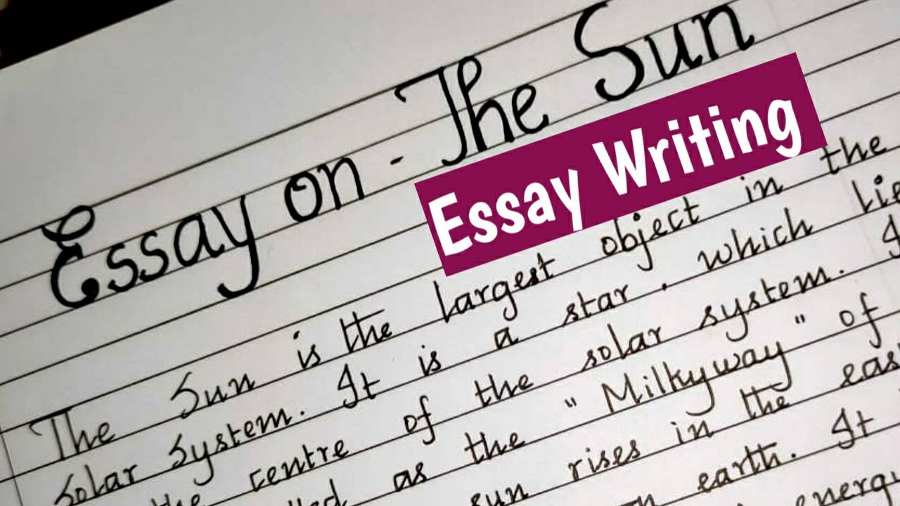 Essay on "The Sun" in English/Essay writing/Kids essay/Neat and clean ...